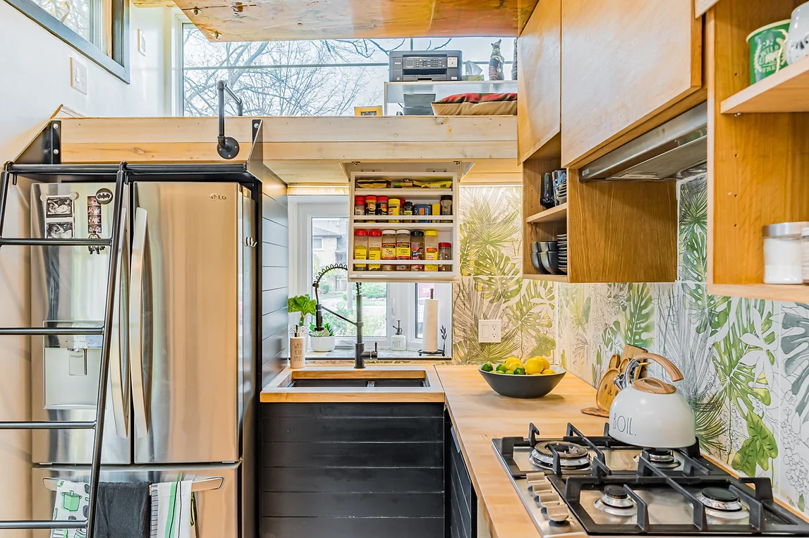 Tiny house cabinets store